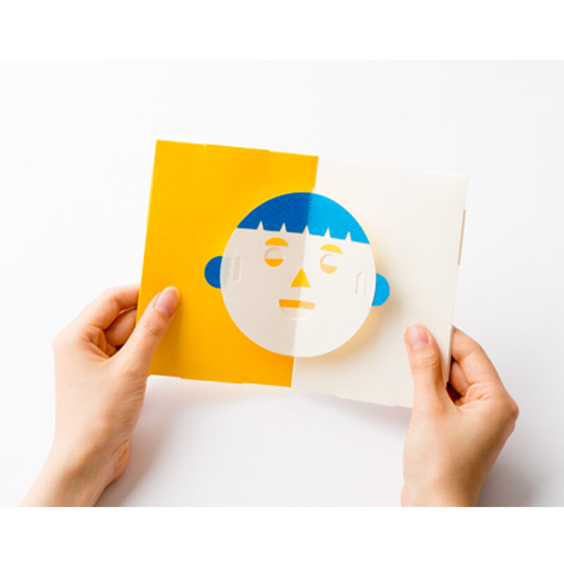 Face pop-up card – boy – hoshii