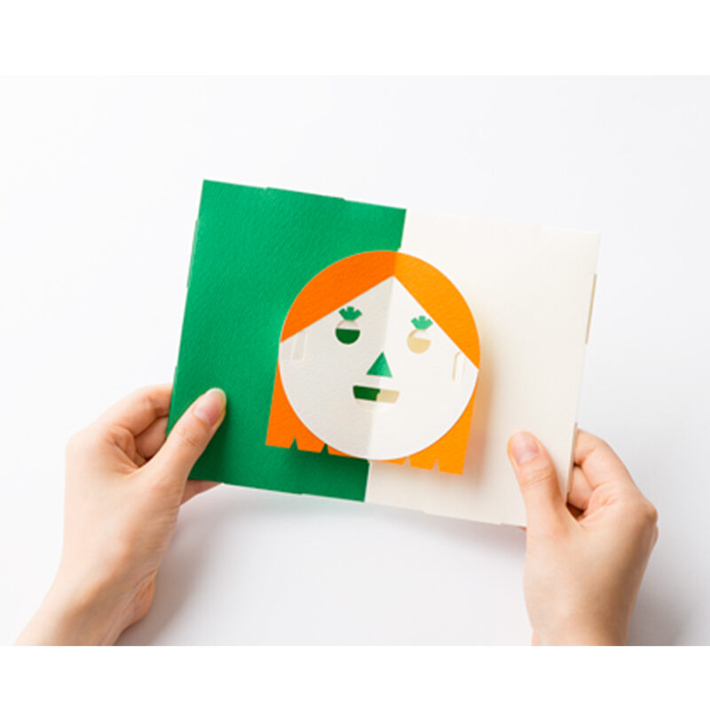 Face pop-up card – girl – hoshii